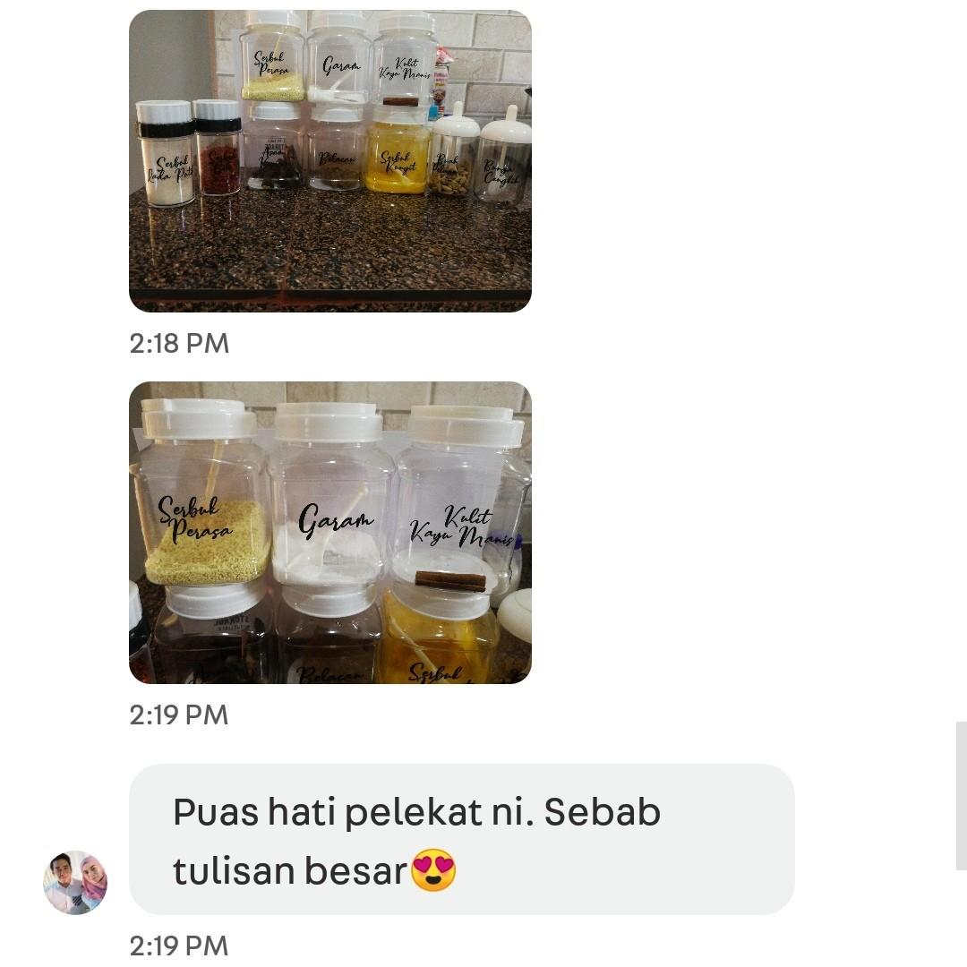 Sticker Label Dapur/Rempah Ratus/Kitchen Murah, Furniture & Home Living ...