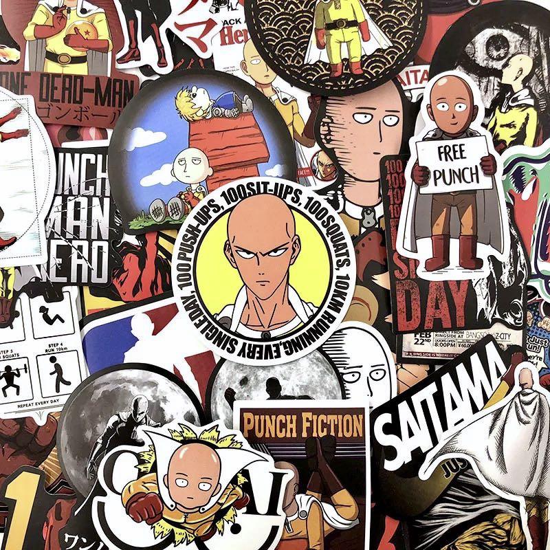 (Stickers) 35pc One Punch Man Japanese Animated Television Series Anime ...