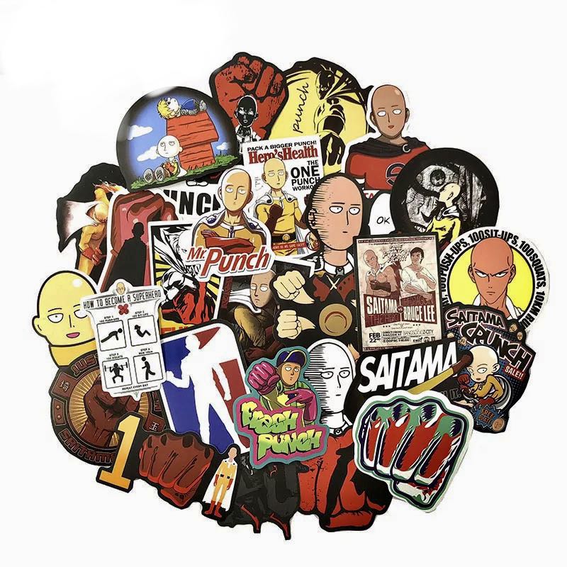 (Stickers) 35pc One Punch Man Japanese Animated Television Series Anime ...