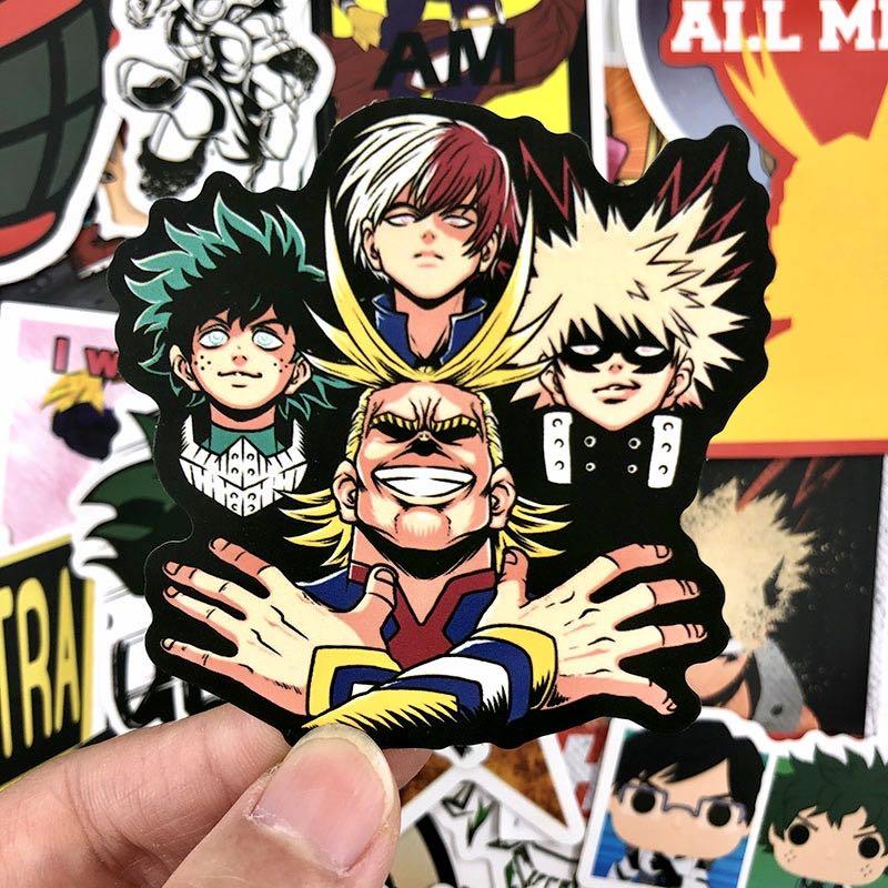 (Stickers) 50pc My Hero Academia Japanese Superhero Mange Anime ...
