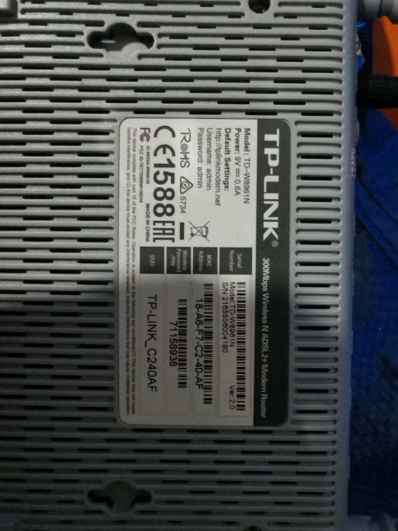 TP-Link 150Mbps Wireless N ADSL2 Modem Router (TD-W8951ND)