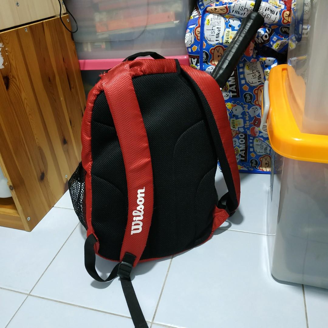 Wilson Tennis Backpack Red, Sports Equipment, Sports & Games, Racket ...