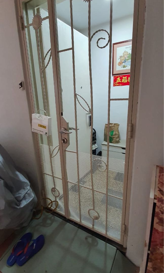 Wrought iron HDB main gate, Furniture, Others on Carousell