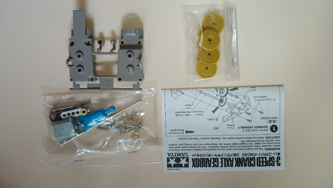3 Speed Crank Axle Gearbox - Tamiya 70093 田宮 三速 曲柄軸 齒輪組, 興趣及遊戲, 玩具 & 遊戲類 - Carousell