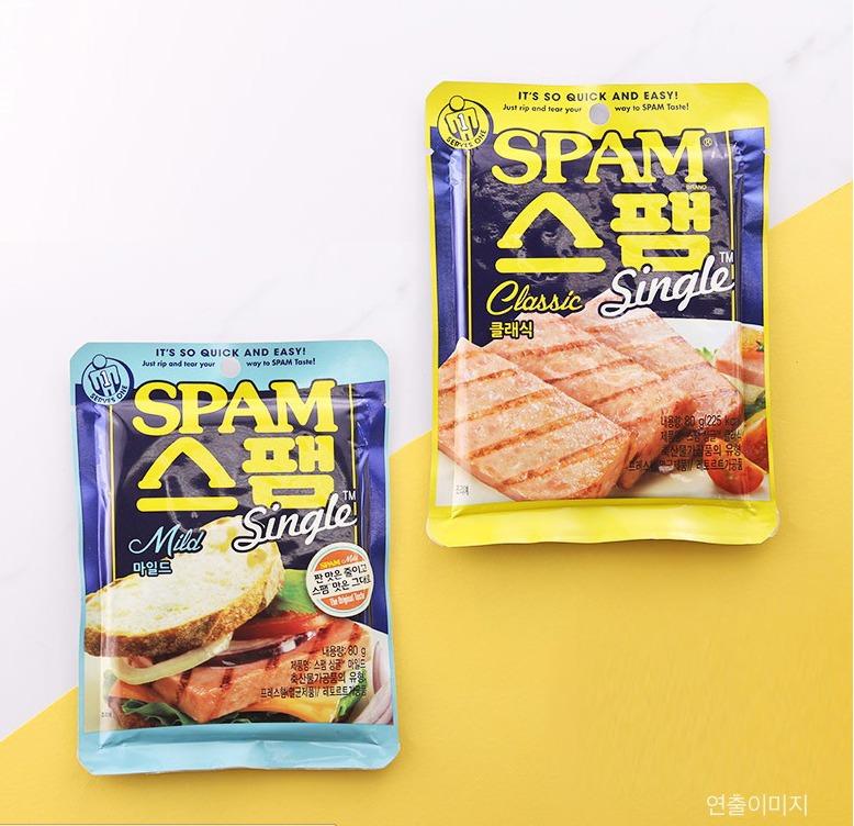 韓國代購: 午餐肉: SPAM SINGLE CLASSIC / MILD, 嘢食 & 嘢飲, 冰凍食物 - Carousell