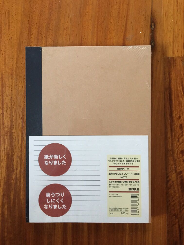 AUTHENTIC A5 MUJI notebooks, Hobbies & Toys, Stationary & Craft, Other ...