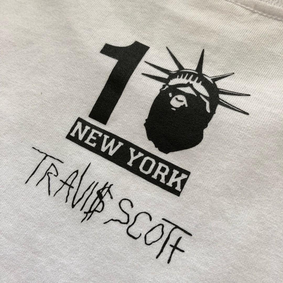 Bape x Travis Scott 10th Anniversary tee, Men's Fashion, Tops & Sets ...