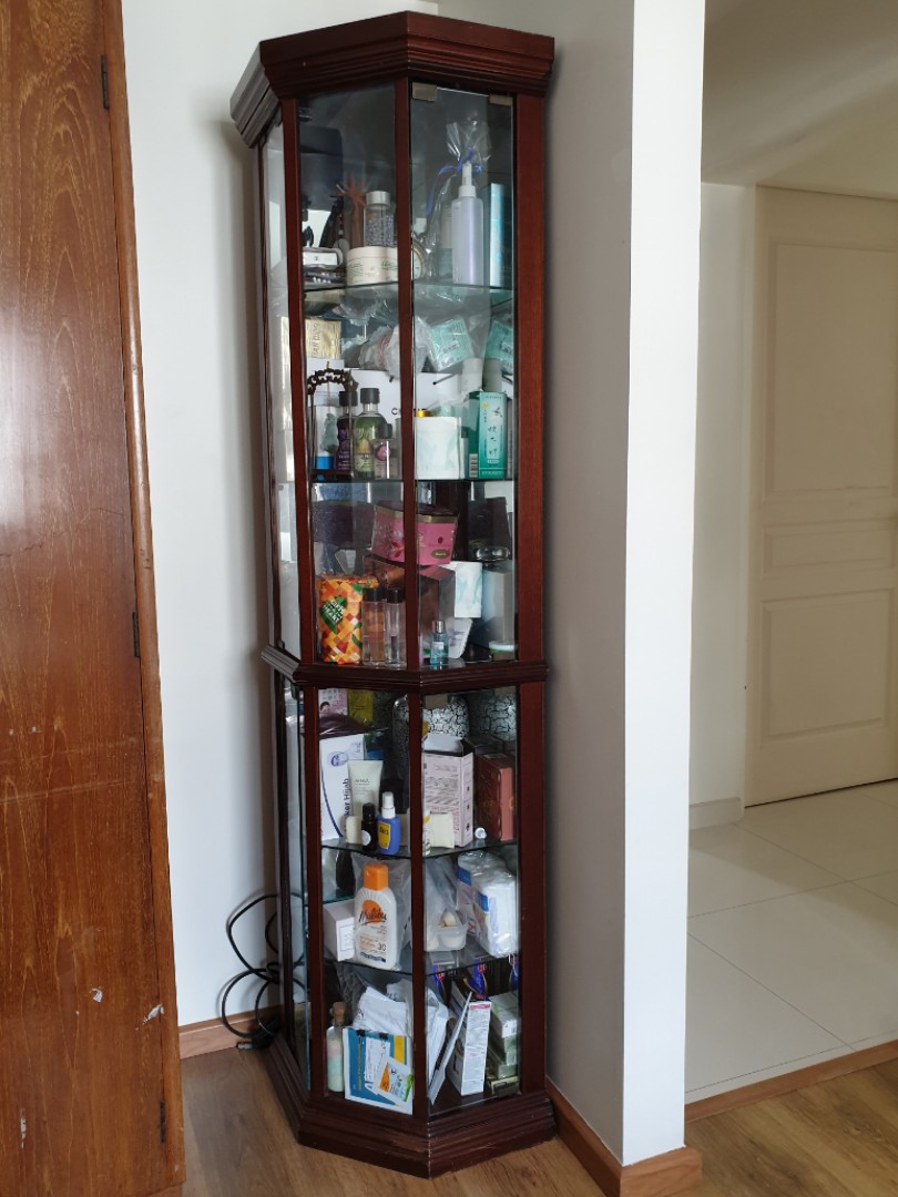 Corner Glass Display Cabinet With Lights | Cabinets Matttroy