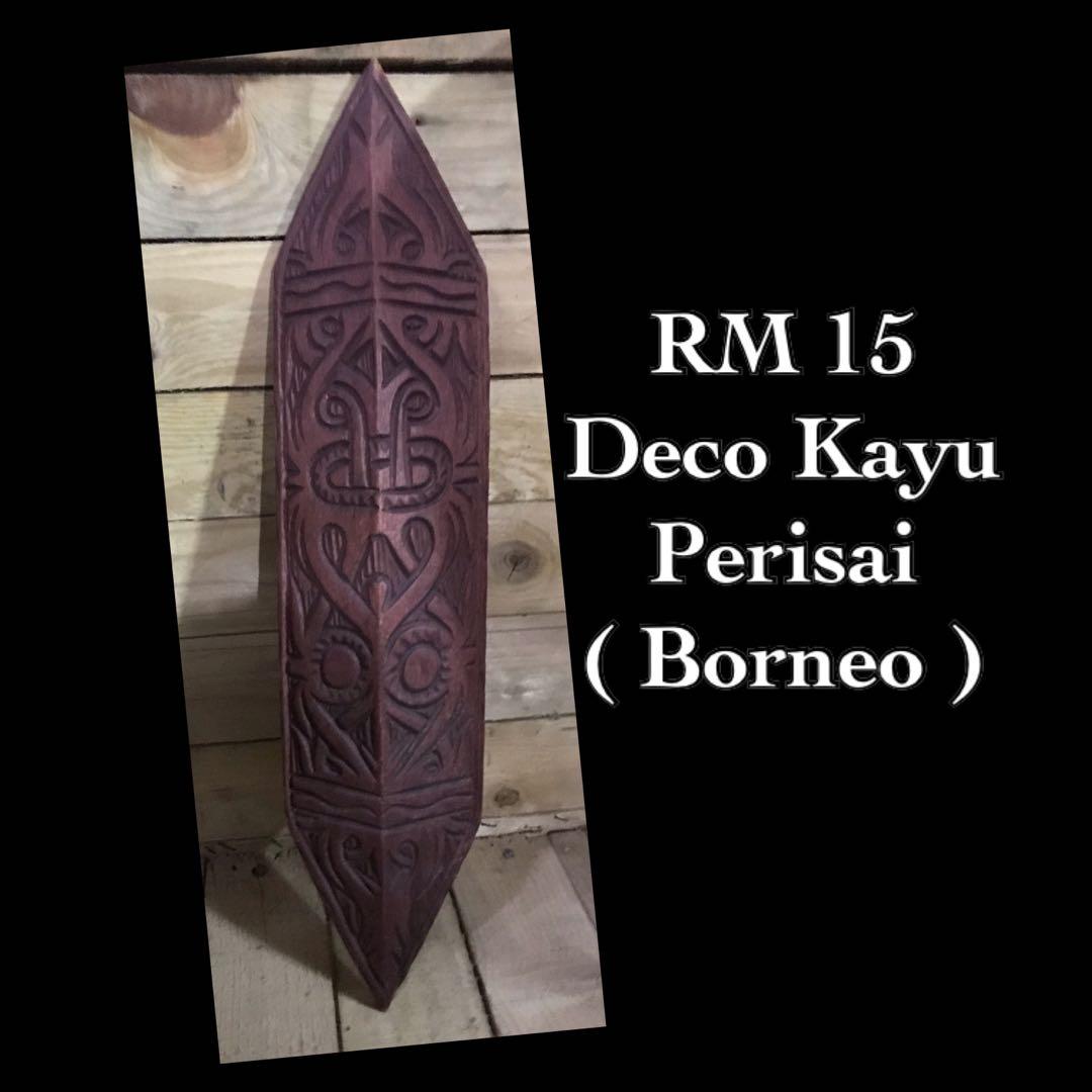 Deco Kayu Perisai Borneo / Kadazan, Furniture & Home Living, Home Decor ...