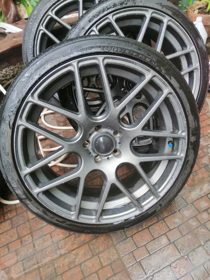 evo mags 20's, Car Parts & Accessories, Mags and Tires on Carousell
