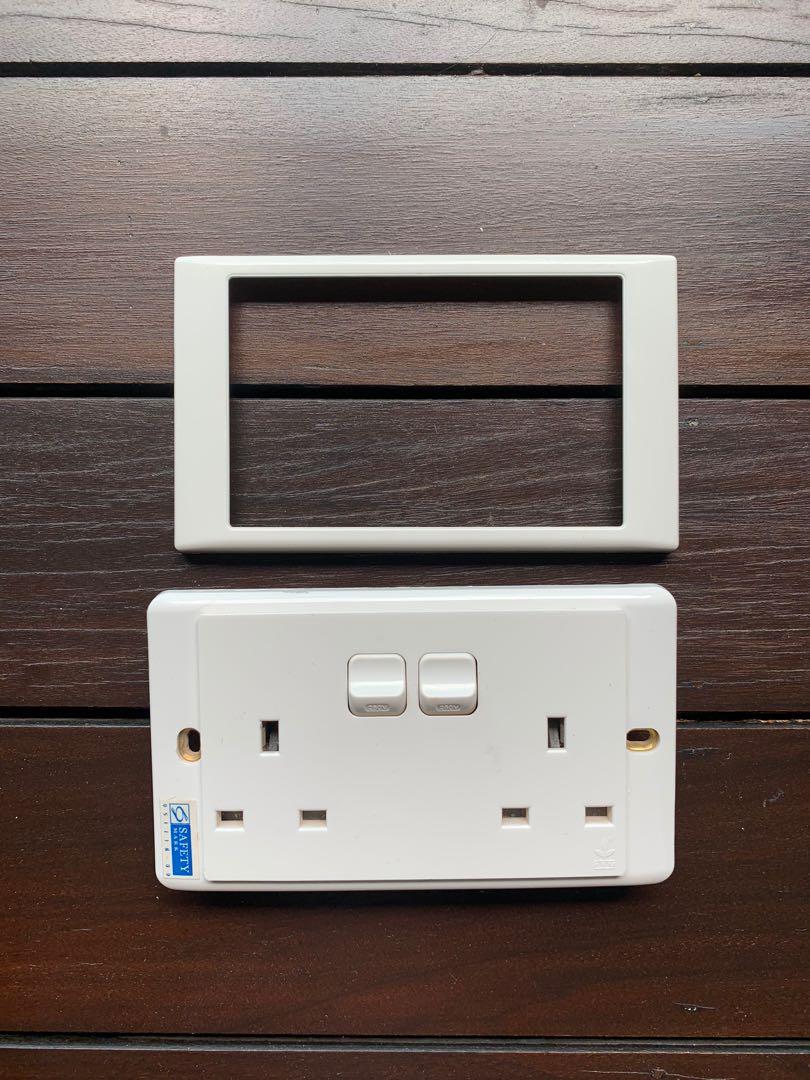 FYM 13A 2 Gang Switch Socket / Double Socket, Everything Else on Carousell