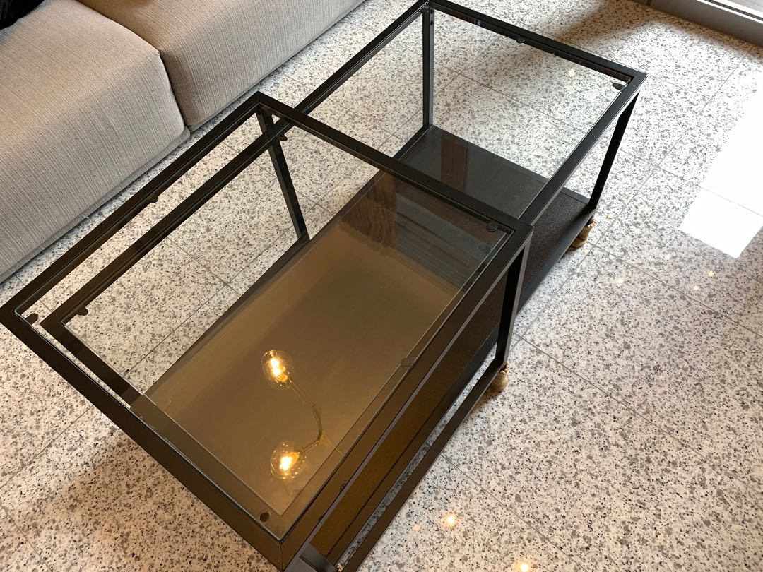 Ikea Glass coffee table, Furniture & Home Living, Furniture, Tables ...