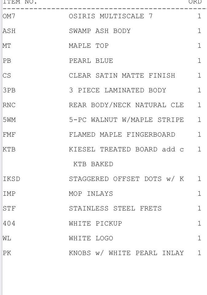 Kiesel Osiris 7 string, Hobbies & Toys, Music & Media, Musical ...