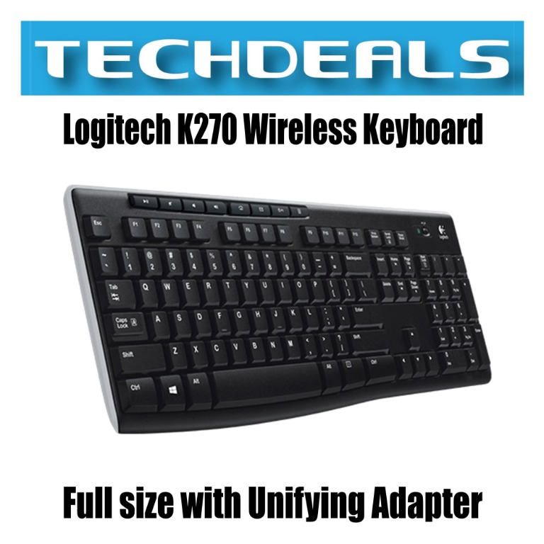 Logitech K270 Wireless Keyboard | Full size with Unifying Adapter, Computers & Tech, Parts ...