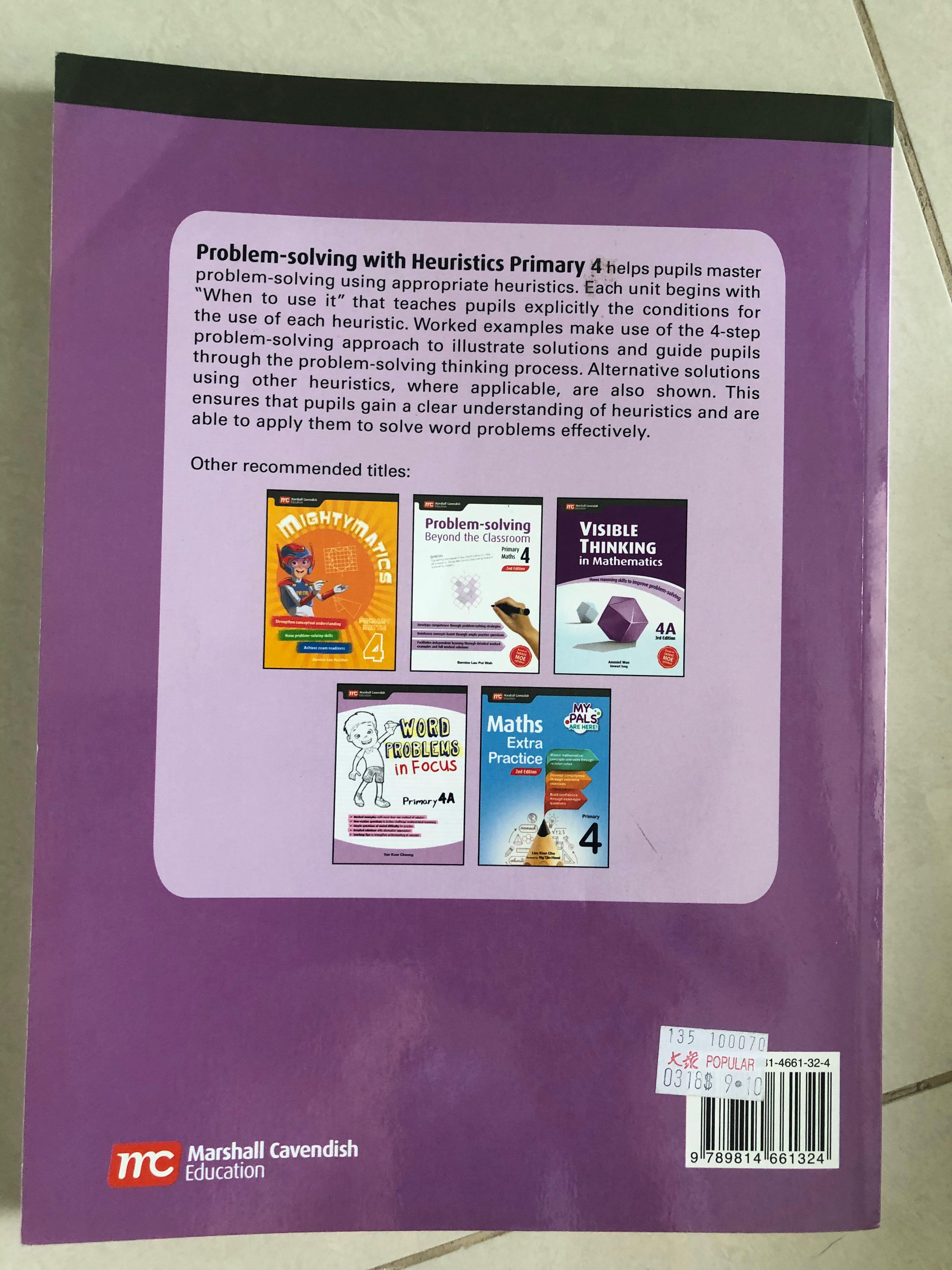 P4 primary Maths PSLE reference guide assessment book problem solving ...