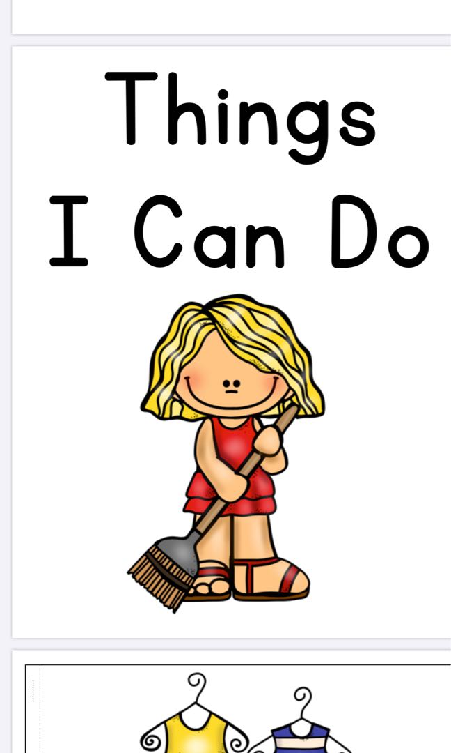 PDF 幼兒教材 things I can do 電子檔, 興趣及遊戲, 書本 & 文具, 兒童書籍 - Carousell