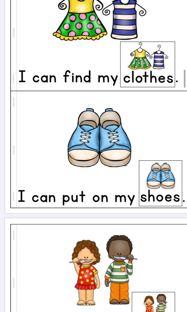 PDF 幼兒教材 things I can do 電子檔, 興趣及遊戲, 書本 & 文具, 兒童書籍 - Carousell