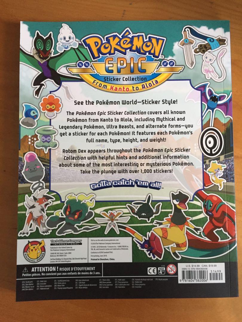 Pokémon Epic Sticker Collection, Books & Stationery, Children's Books ...