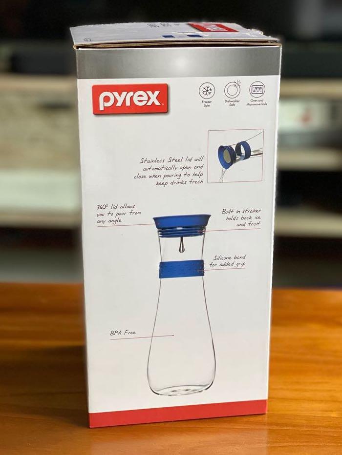 Pyrex Carafe 1L - Blue Silicone, Furniture & Home Living, Kitchenware ...