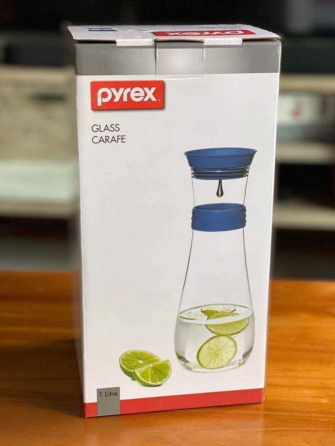 Pyrex Carafe 1L - Blue Silicone, Furniture & Home Living, Kitchenware ...