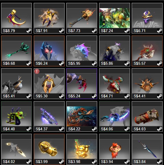 Selling all Dota2 Inventory items @ 70% MP, Video Gaming, Gaming ...