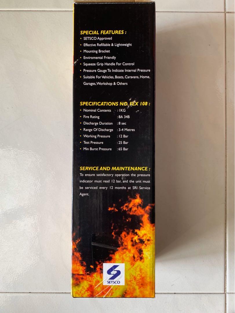 SRI Fire Extinguisher 1 kg, Furniture & Home Living, Home Decor, Other ...