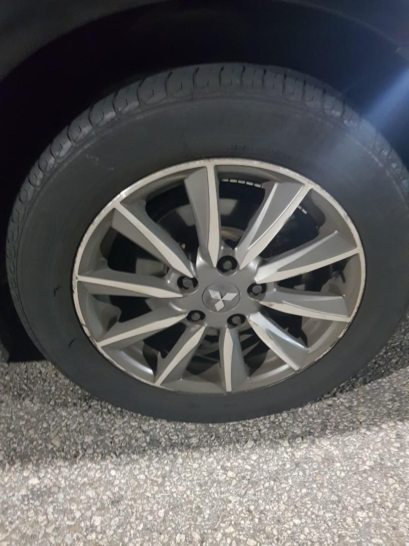 Lancer EX stock rim, Car Accessories, Tyres & Rims on Carousell