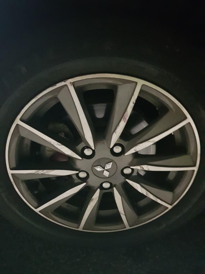 Lancer EX stock rim, Car Accessories, Tyres & Rims on Carousell
