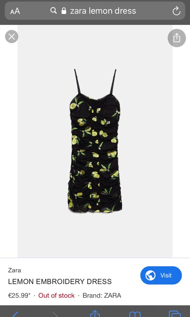Zara lemon dress , 女裝, 連身裙 & 套裝, 連身裙 - Carousell