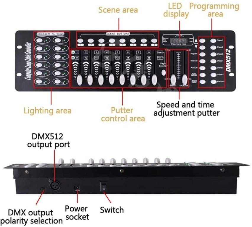 192 DMX Controller DJ Equipment DMX 512 Console Stage Lighting For ...