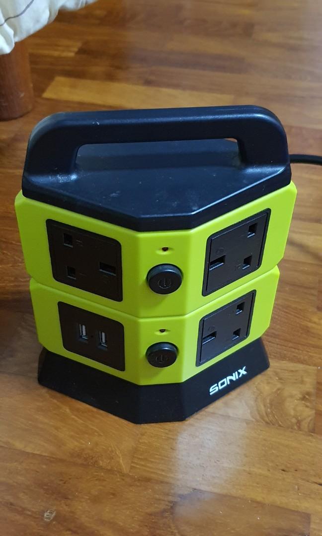 2 TIER SMART VERTICAL MULTI SOCKET, TV & Home Appliances, Electrical ...