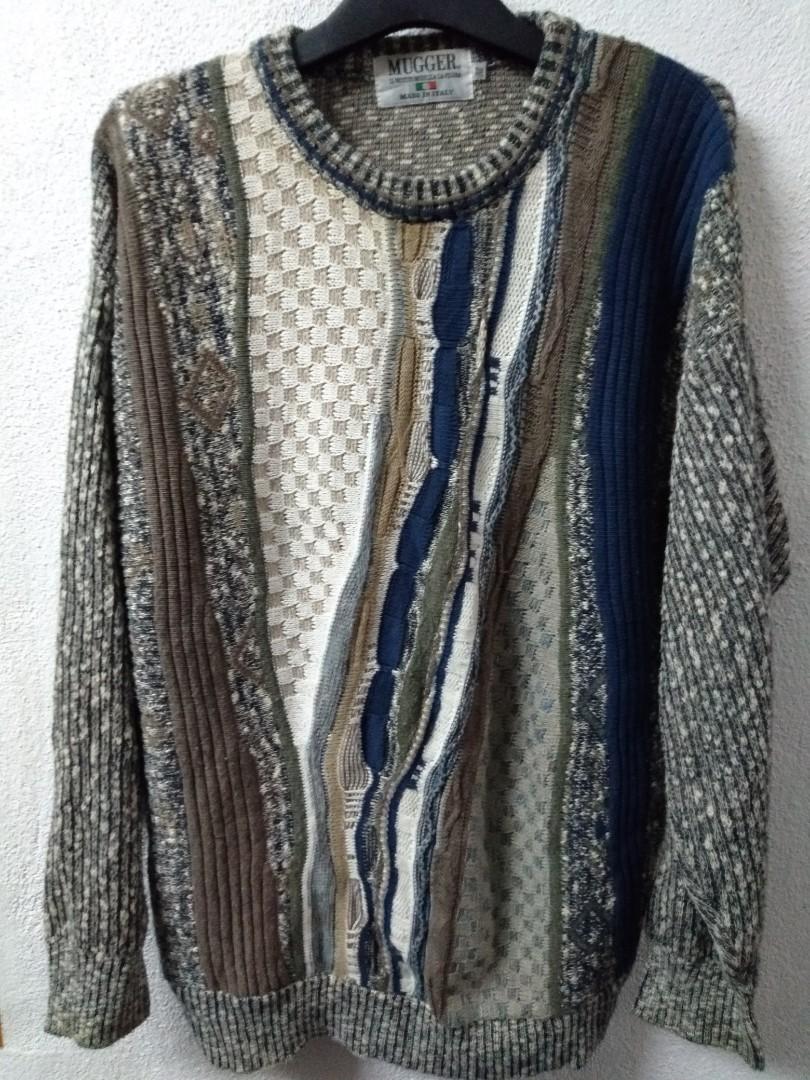 Coogi Style Made Italy Cashmere Material, Men's Fashion, Tops & Sets ...