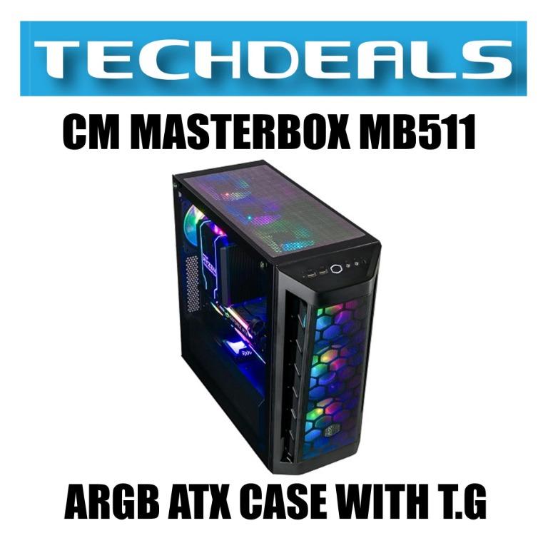 Cooler Master MASTERBOX MB511 ARGB ATX CASE WITH Tempered Glass ...
