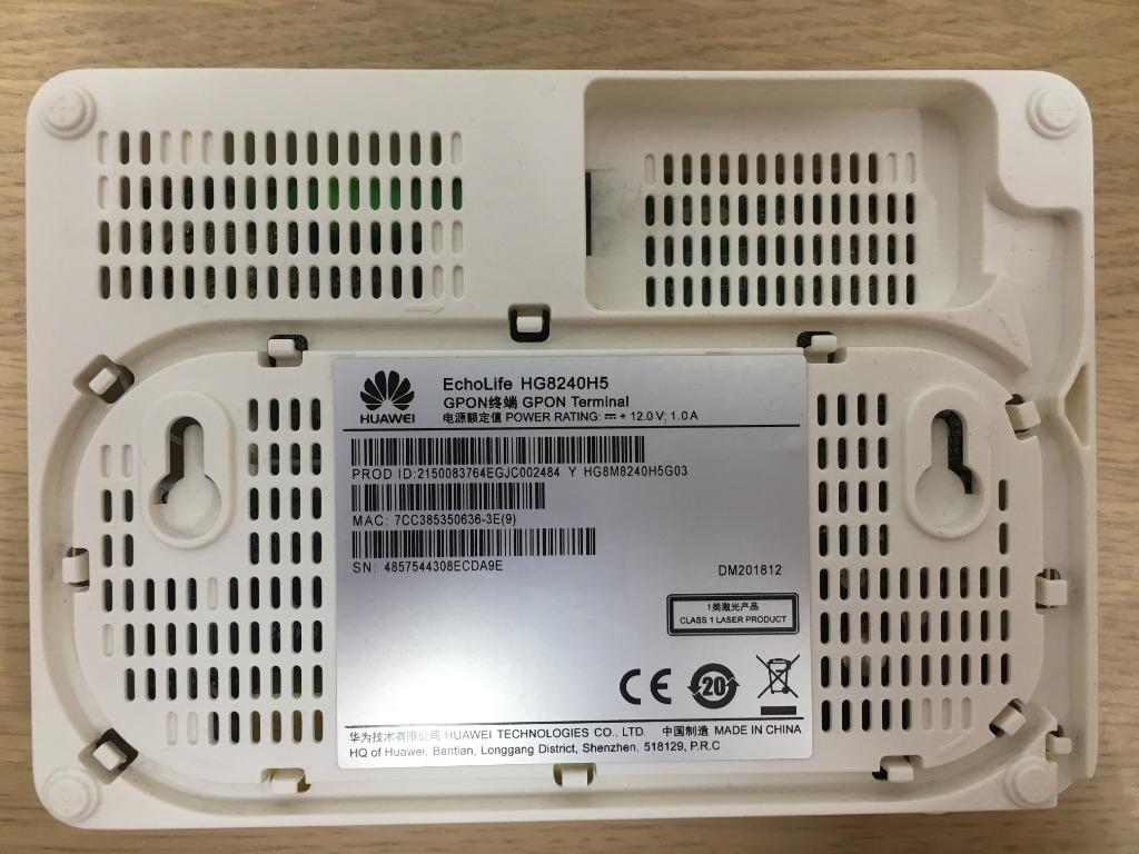 Huawei Echolife HG8240H5 GPON Terminal, Mobile Phones & Gadgets, Mobile ...
