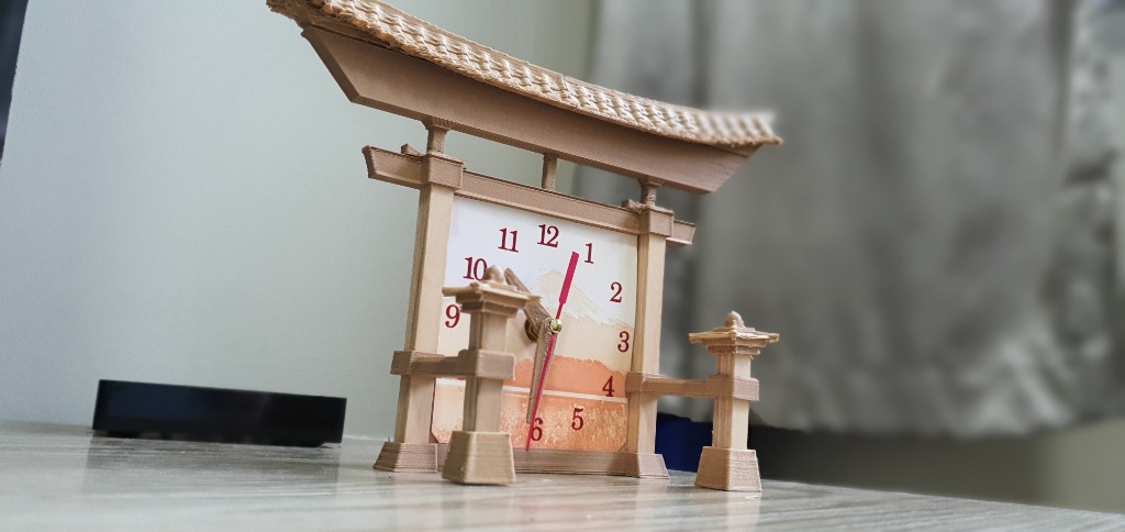 Japanese Style Clock 3D Printed, Hobbies & Toys, Stationery & Craft ...