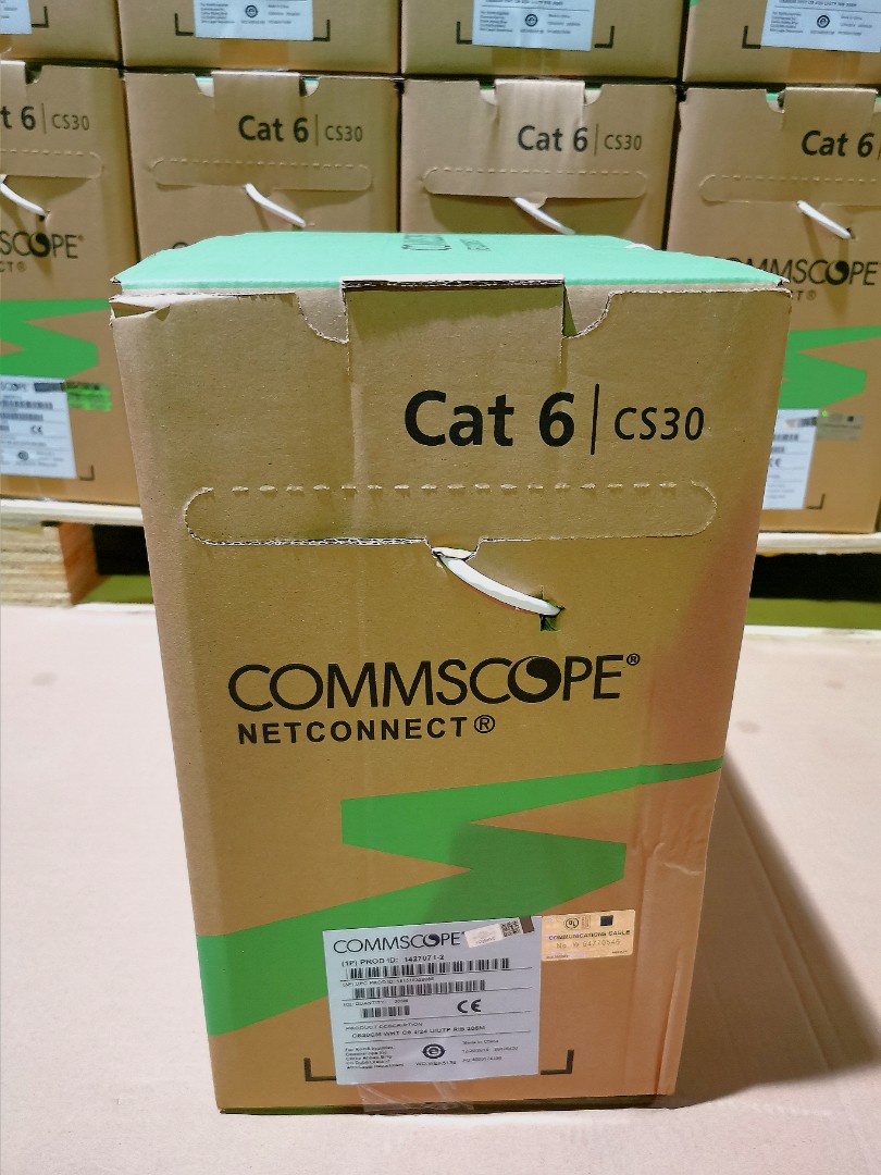 Commscope AMP Netconnect Cat6 UTP, 24 AWG, Reel in a Box - 305 meters ...
