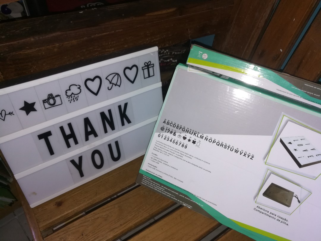 LED LETTER LIGHT BOX, Furniture & Home Living, Office Furniture ...