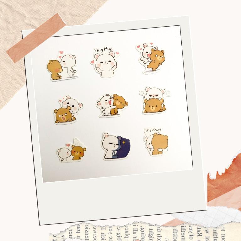MILK AND MOCHA BEAR STICKER SETS, Hobbies & Toys, Stationary & Craft ...