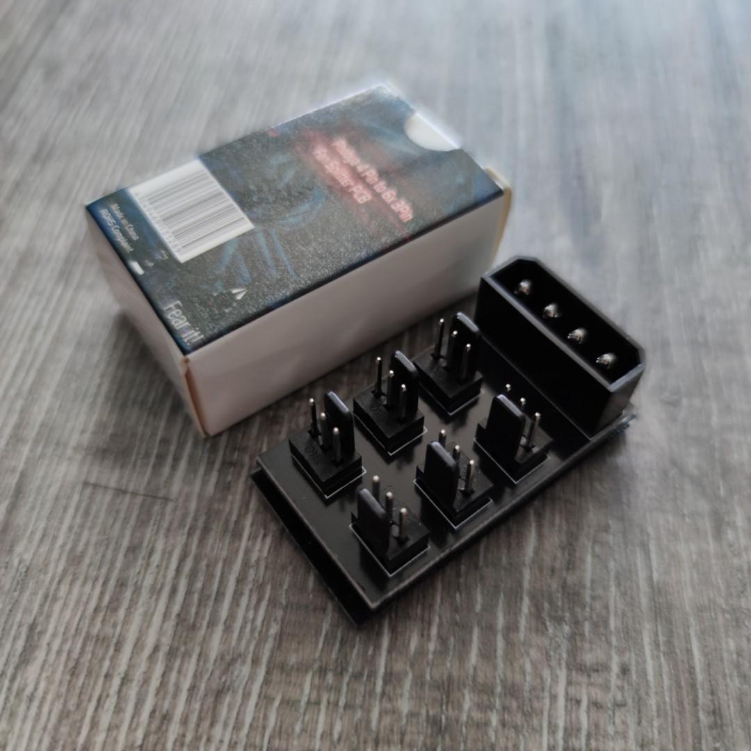 Molex to 6x 3 pin fan splitter pcb phobya 3pin, TV & Home Appliances ...