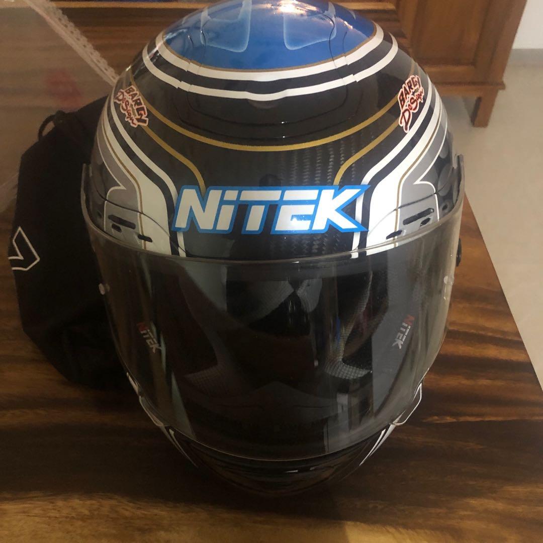 Nitek full face carbon fibre helmet, Motorcycles, Motorcycle ...