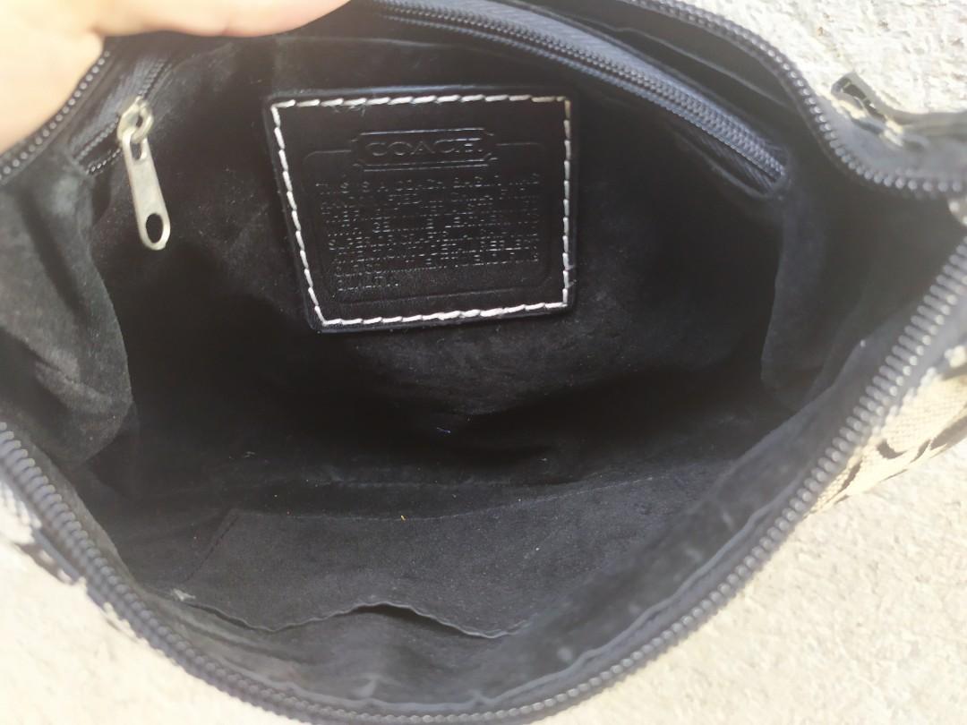 Original Coach mini 2-way wristlet shoulder bag in signature canvas ...