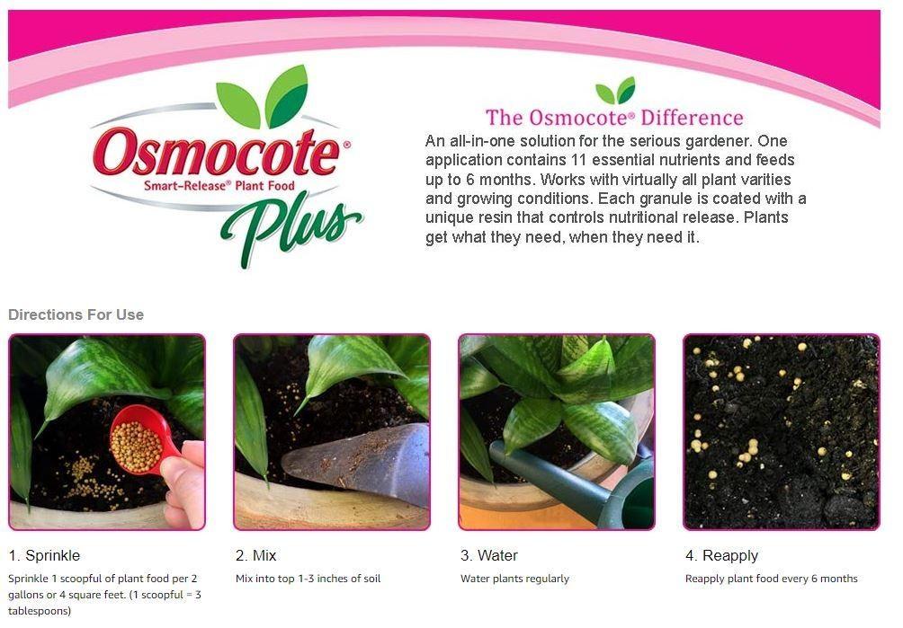 Osmocote Plus with Trace Elements (NPK 15-9-12), Furniture & Home ...