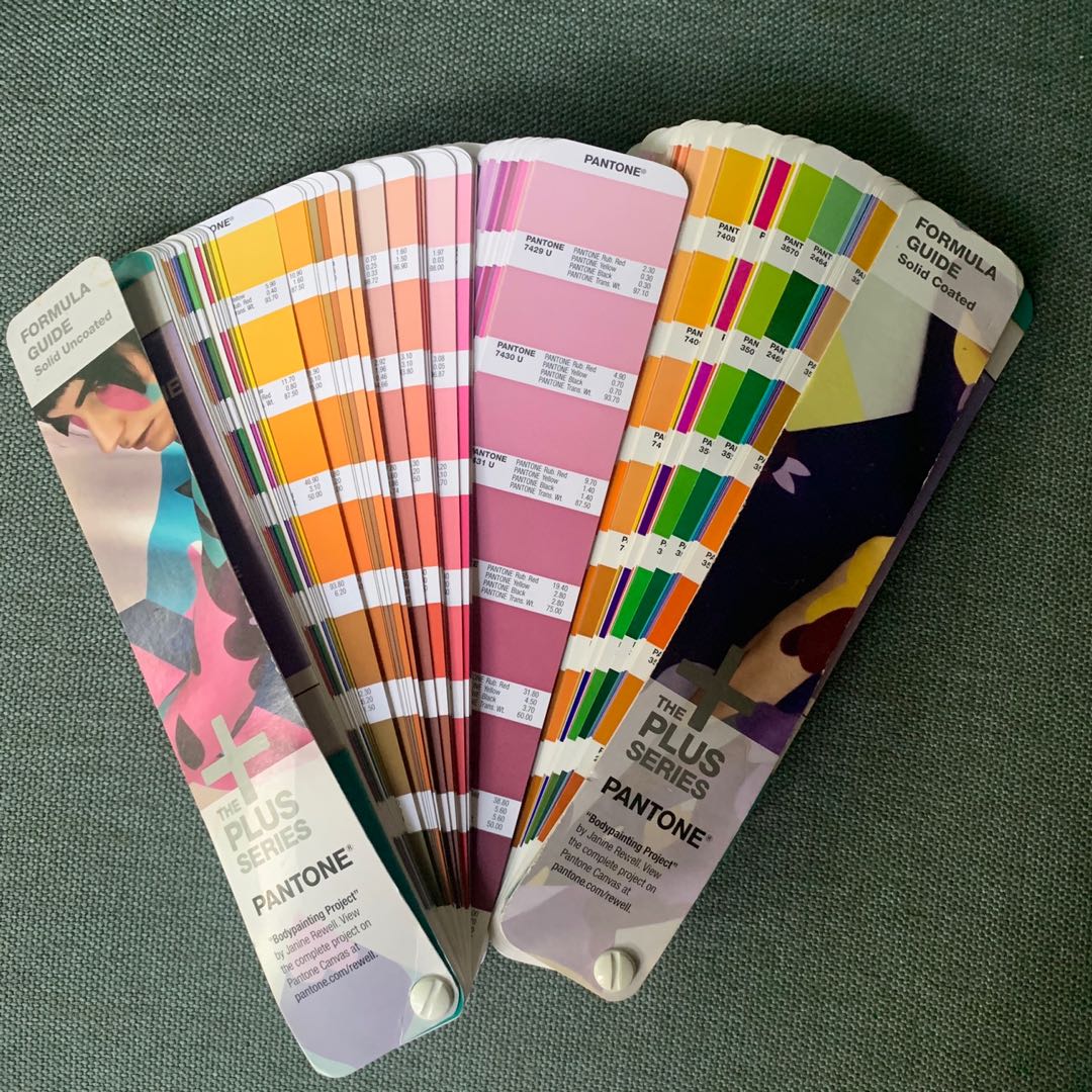 Original Pantone Formula Guide (2 sets), Hobbies & Toys, Stationary ...