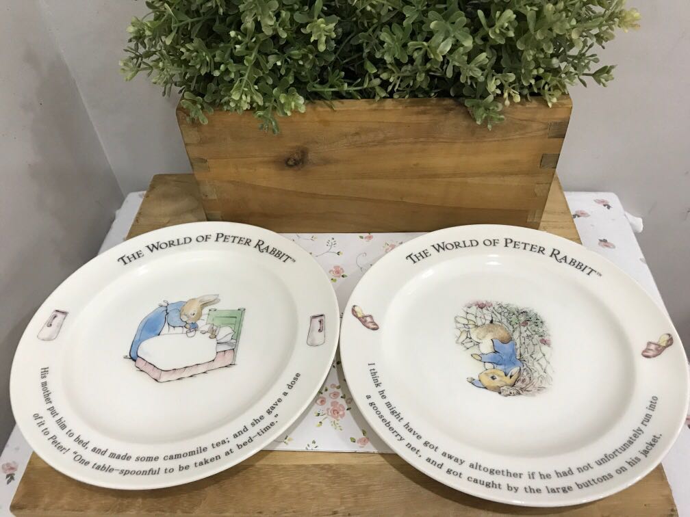 Peter rabbit plate 19.5cm x 2, Furniture & Home Living, Kitchenware ...