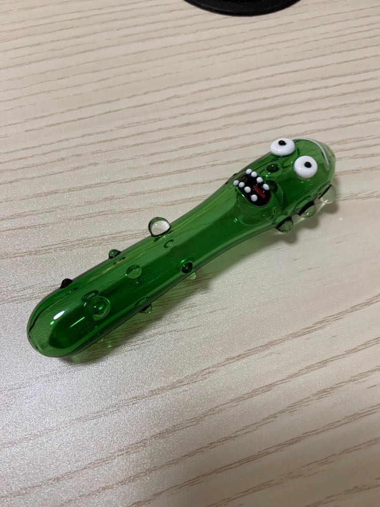 Pickle Rick Glass Pipe, Everything Else, Others on Carousell