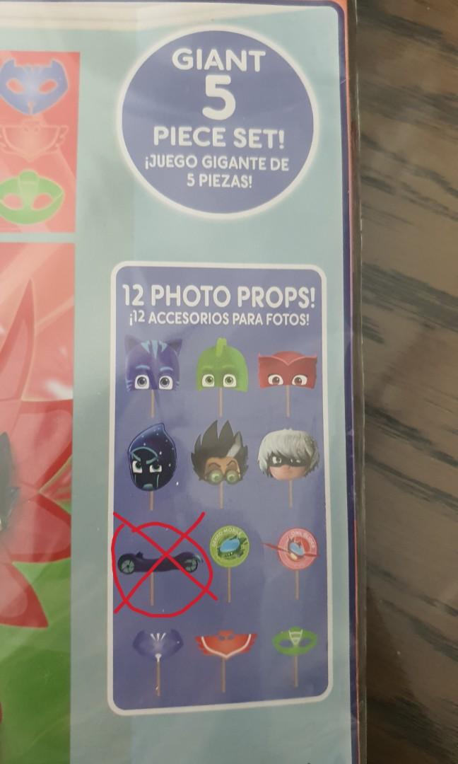 PJ MASK scene setters with masks for birthday party, Toys & Games ...