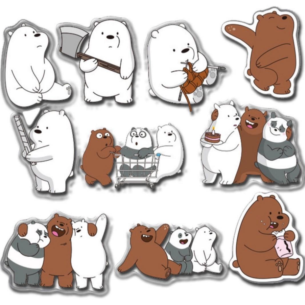 [PO] Sticker Collection #2: We Bare Bear Stickers, Design & Craft ...