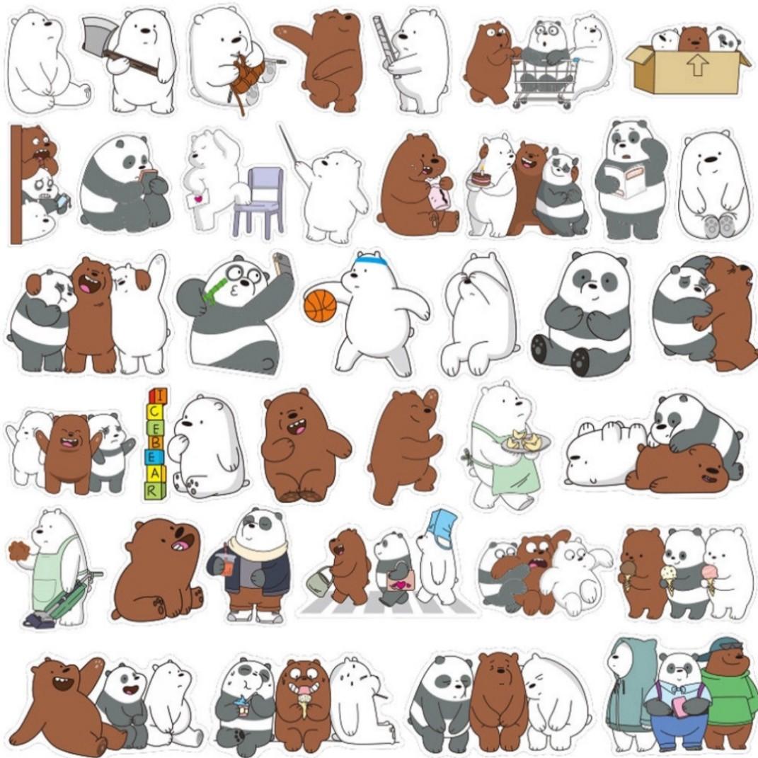 [PO] Sticker Collection #2: We Bare Bear Stickers, Design & Craft ...