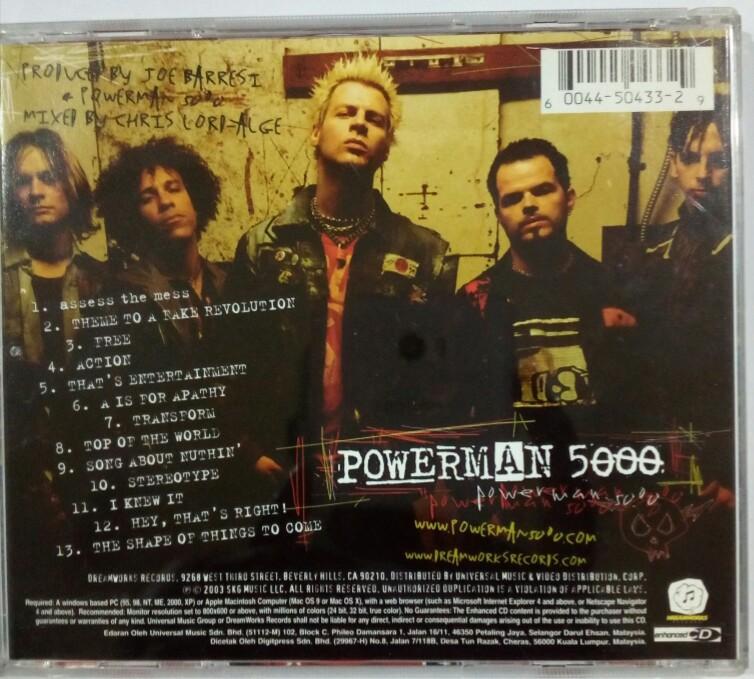 POWERMAN 5000 / Transform (CD), Hobbies & Toys, Music & Media, CDs ...