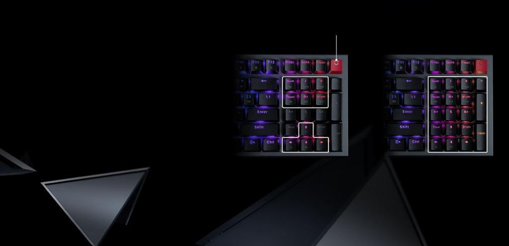 Tecware Phantom 96 Key Hybrid Mechanical Keyboard (RGB LED, Outemu Red ...